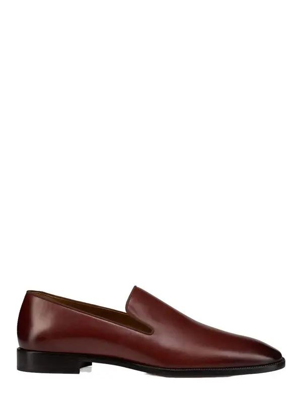 CHRISTIAN LOUBOUTIN Danny Flex Leather Loafers - Brown