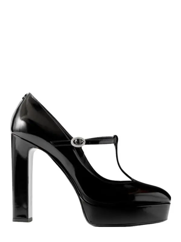 JIMMY CHOO Patent Mary Jane Platform Pumps - Black