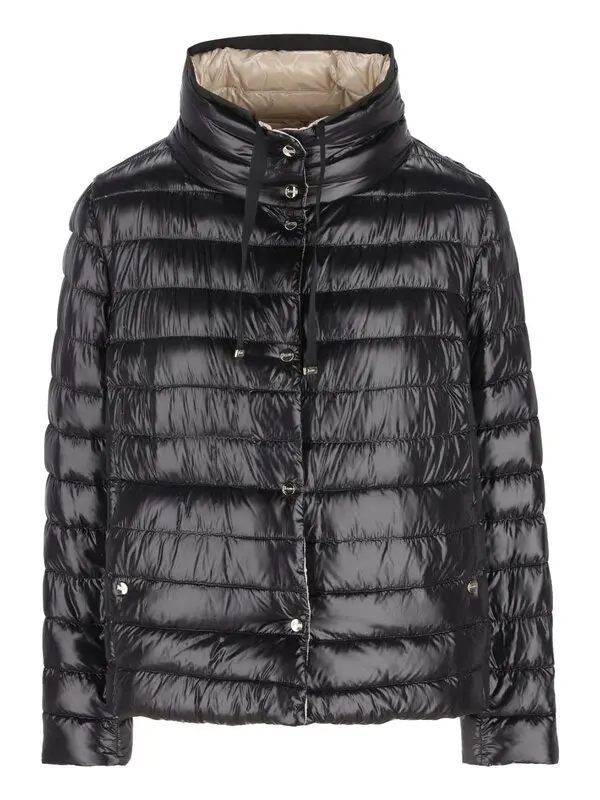 Herno Quilted High-neck Down Coat - Black