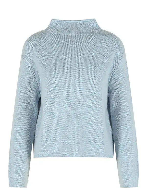 LISA YANG Nelsy Mock-neck Knitted Sweater - Blue
