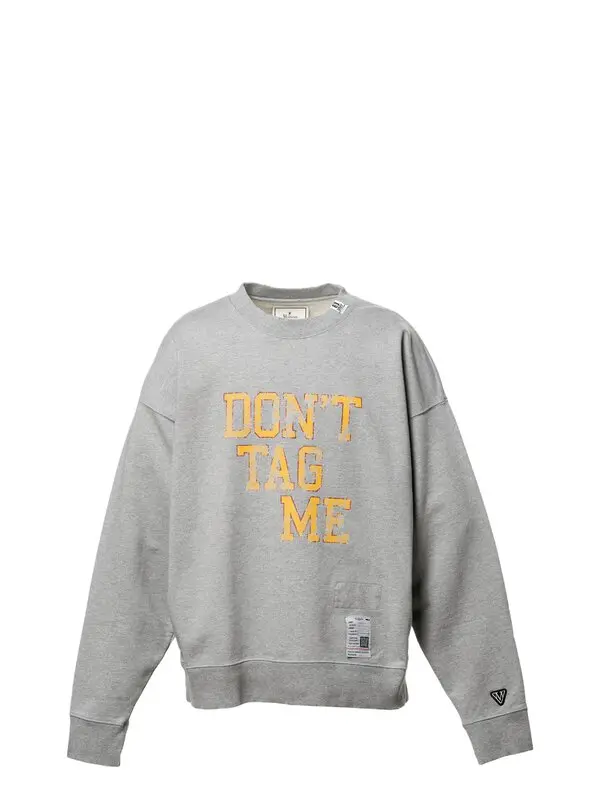 Mihara Yasuhiro Don't Tag Me" Printed Sweatshirt - Grey