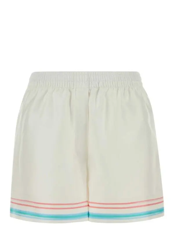 Casablanca Dance Joy Logo Trim Shorts - White