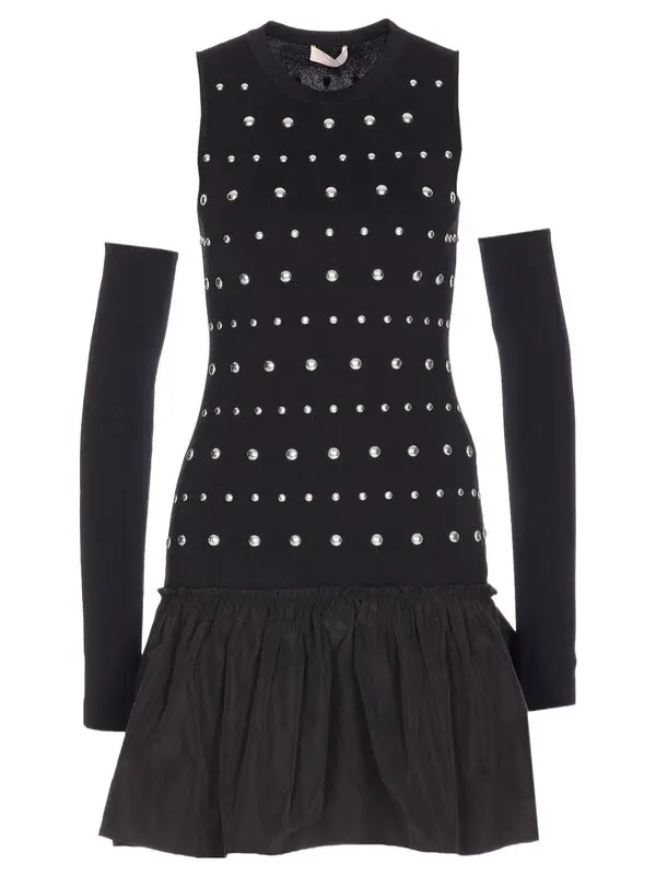 Liu Jo Crewneck Embellished Dress - Black