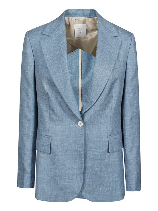 Eleventy Single Breasted Blazer - Blue