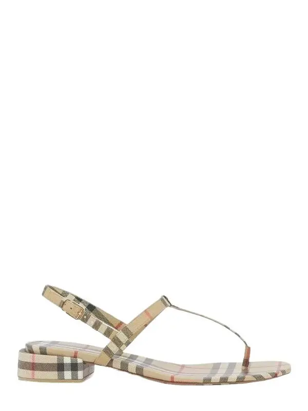 Burberry Vintage Check Flat Sandals - Nude