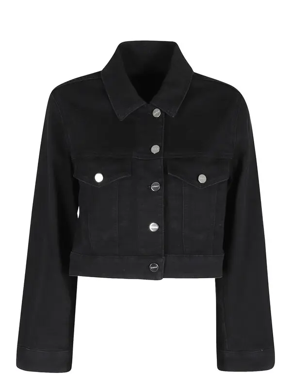 DONDUP Long-sleeved Denim Jacket - Black