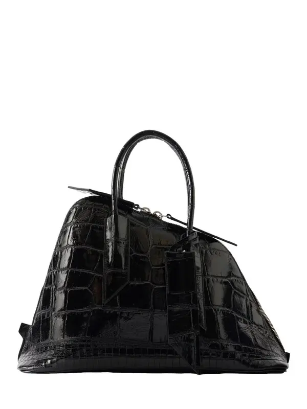 Attico Effect Leather Tote - Black
