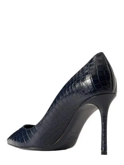 JIMMY CHOO Croc-effect Leather Pumps - Black