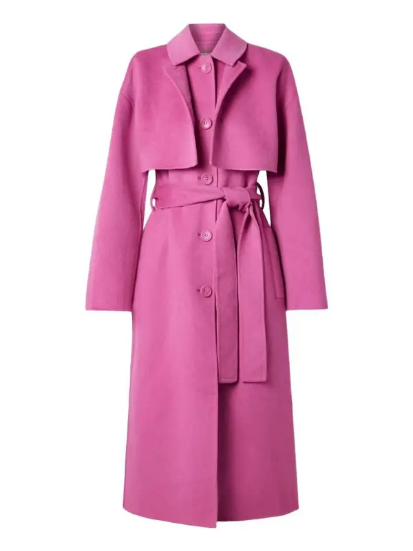 Ulla Johnson Belted Layered Coat - Pink