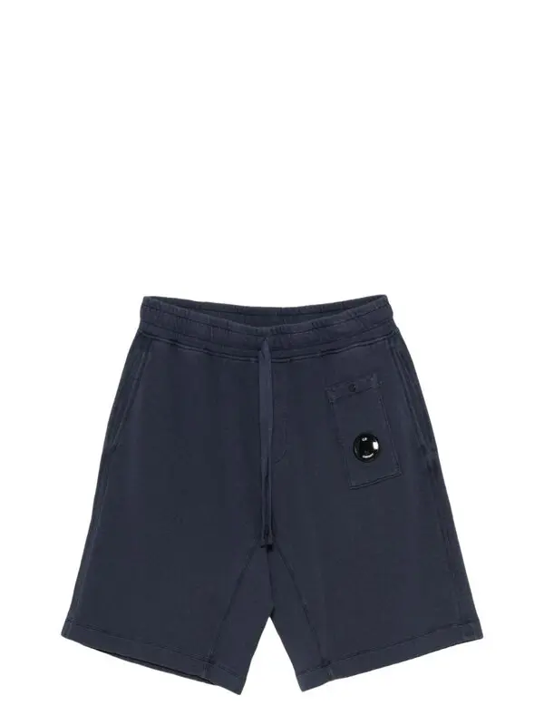 C.P. COMPANY Malfile Fleece Jogger Shorts - Black