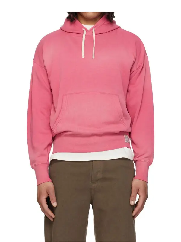 Polo Ralph Lauren Distressed Long-sleeve Hooded Sweatshirt - Sunrise Red
