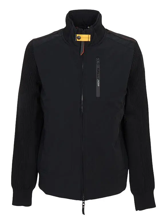 PARAJUMPERS Long-sleeved Casual Jacket With Stand-up Collar And Zipper Closure - Black