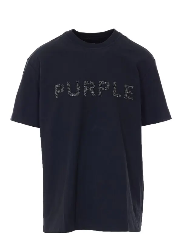 PURPLE BRAND Crystal Logo T-shirt - Black