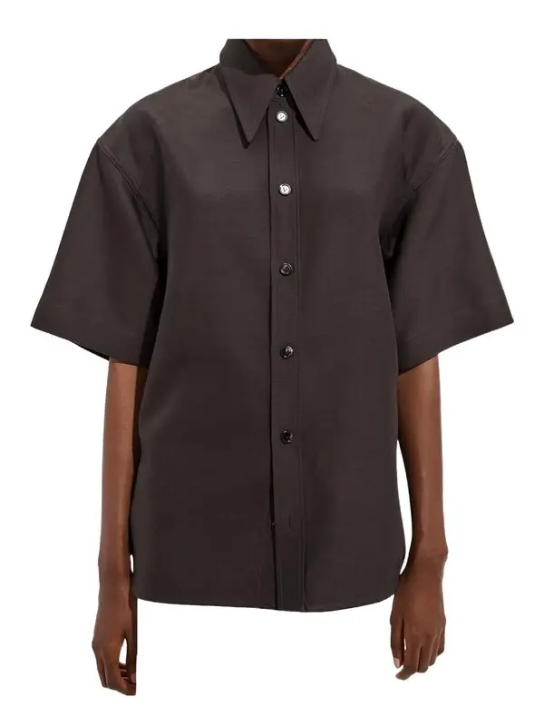 Bottega Veneta Short Sleeve Shirt - Dark Carrubo