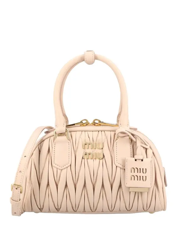 Miu Miu Matelassé Zipped Tote Bag - Nude