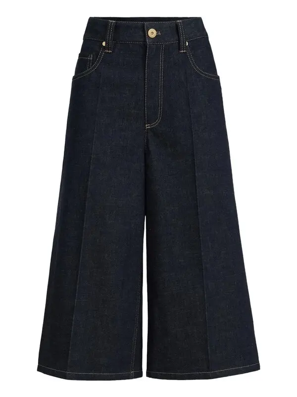 Brunello Cucinelli Denim Culottes - Black