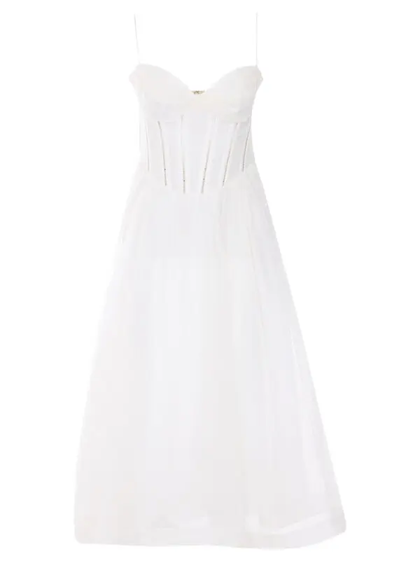 Zimmermann Luna Corset Midi Dress - Ivo