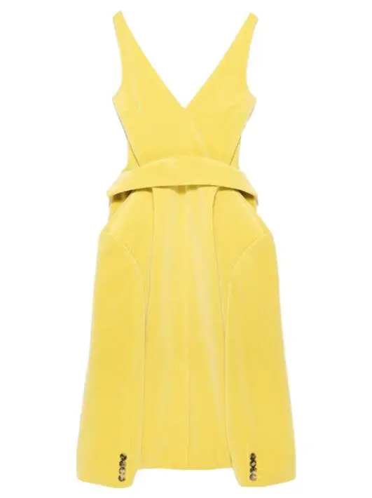 J.W.ANDERSON V-neck Maxi Dress - Lemon Yellow