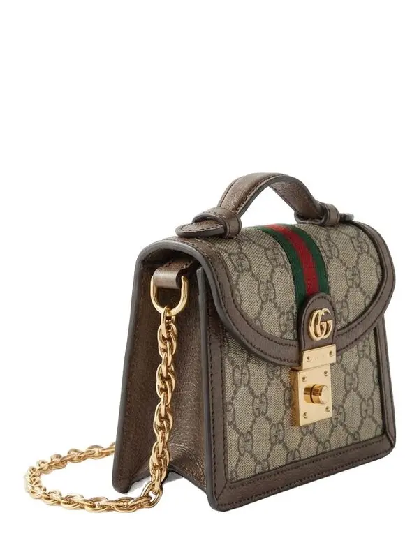 Gucci Ophidia Gg Mini Shoulder Bag - Beige/ebony