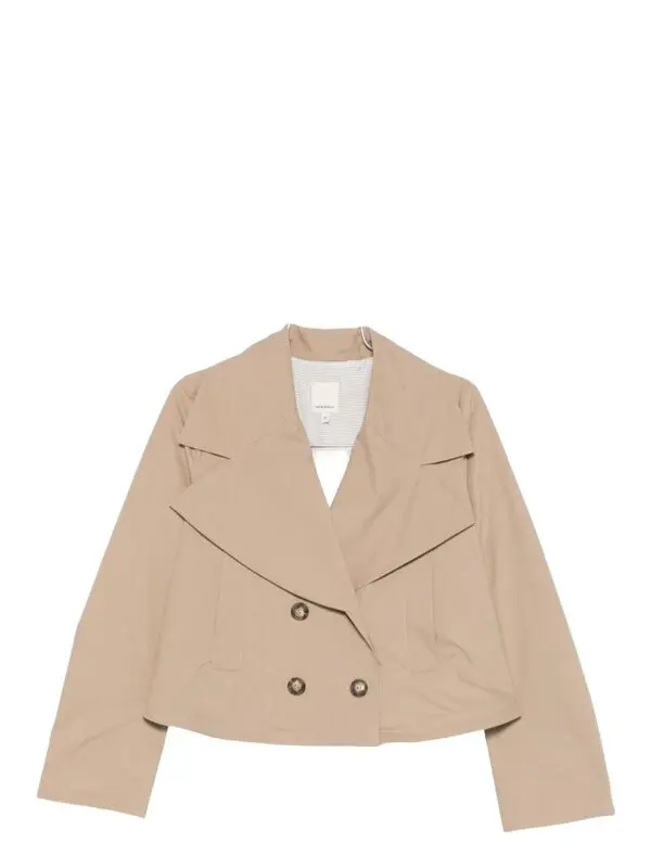Emporio Armani Double-breasted Cropped Jacket - Nude