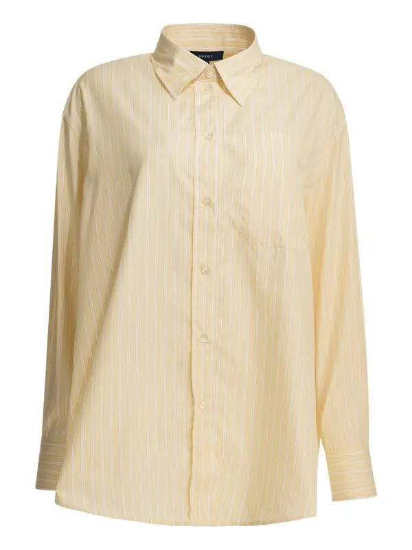Soeur Striped Button-down Shirt - Nude