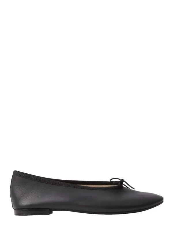 Repetto Napa Calfskin Ballet Flats With Bow Detailing - Black