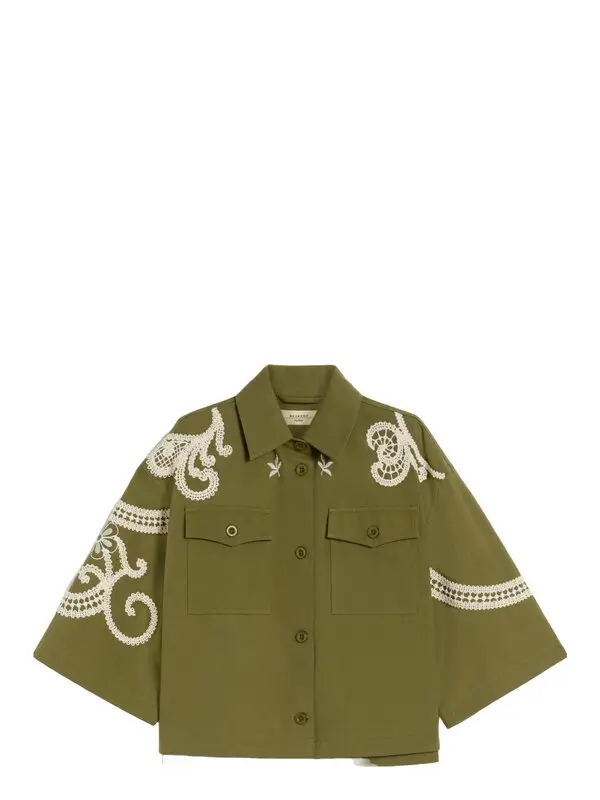 Max Mara Embroidered Shirt - Khaki Green