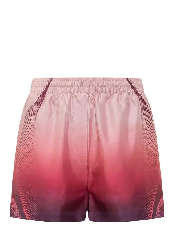 Casablanca Graphic Print Shorts - Red