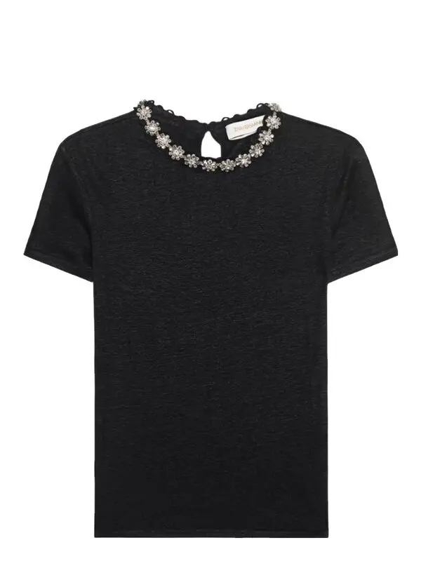 Zimmermann Embellished Short-sleeved T-shirt - Black