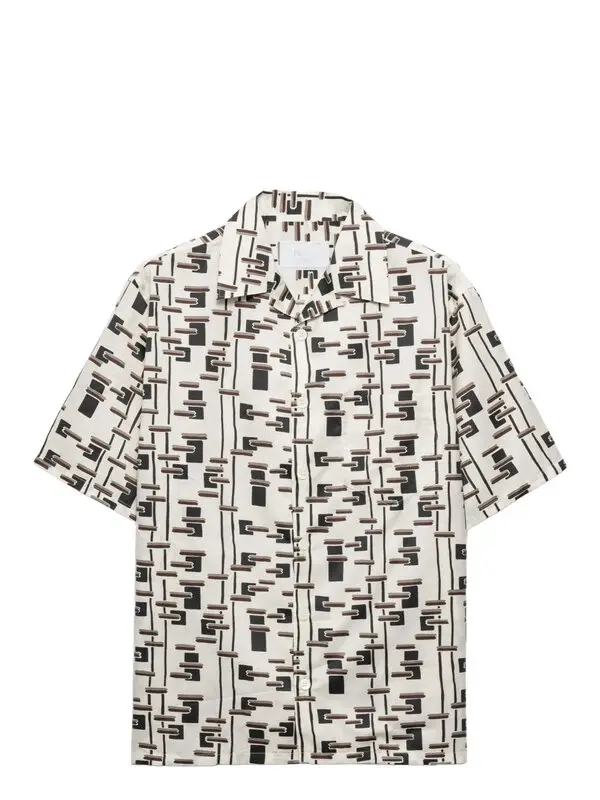 Prada Pattern-printed Short-sleeved Shirt - White