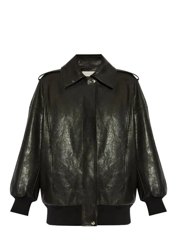 Alexander McQueen Zipped Leather Jacket - Black