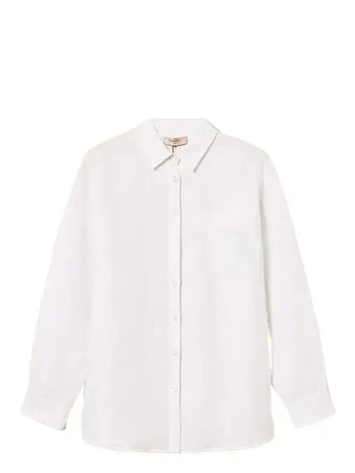 TWINSET Chest-pocket Tie-back Shirt - White