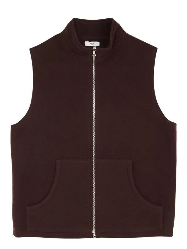 RIER Wool Vest With Zip-up Closure - Dark Burgundy