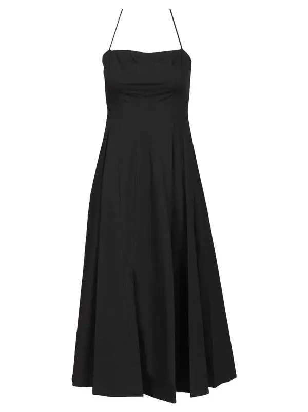 Staud Wylie Spaghetti Strap Midi Dress - Black