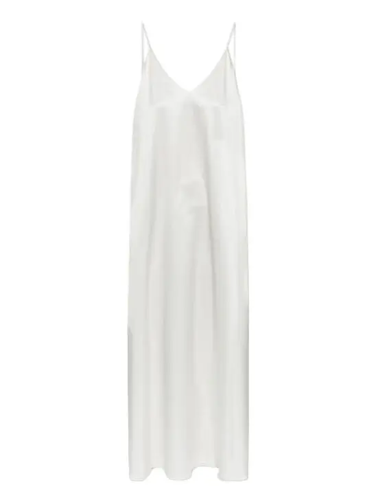 LISA YANG V-neck Strappy Midi Dress - Meringue