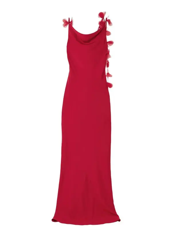 Cult Gaia Nymeria Silk-blend Satin Maxi Dress - Red