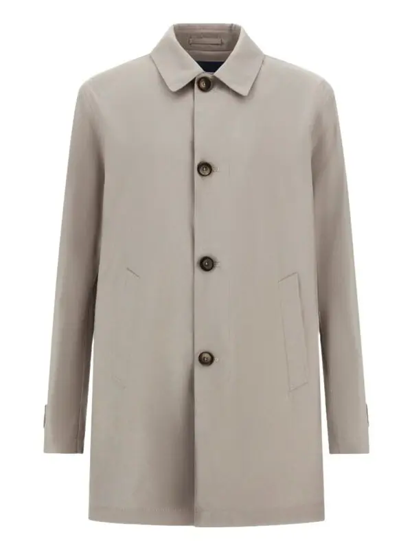 Herno 3-layer Wool Coat - Pearl Grey