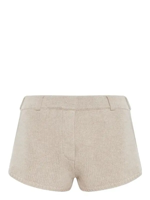 LISA YANG Annora Knitted Shorts - Nude