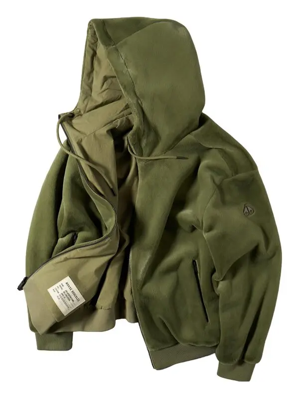 Moose Knuckles Roland Reversible Hooded Logo-patch Jacket - Green