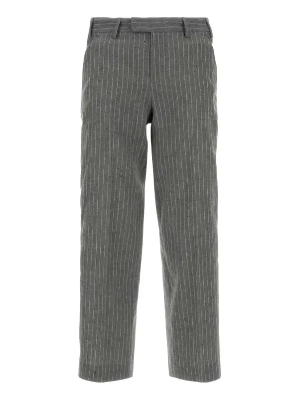 PT TORINO Emma Pinstripe Tailored Trousers - Black