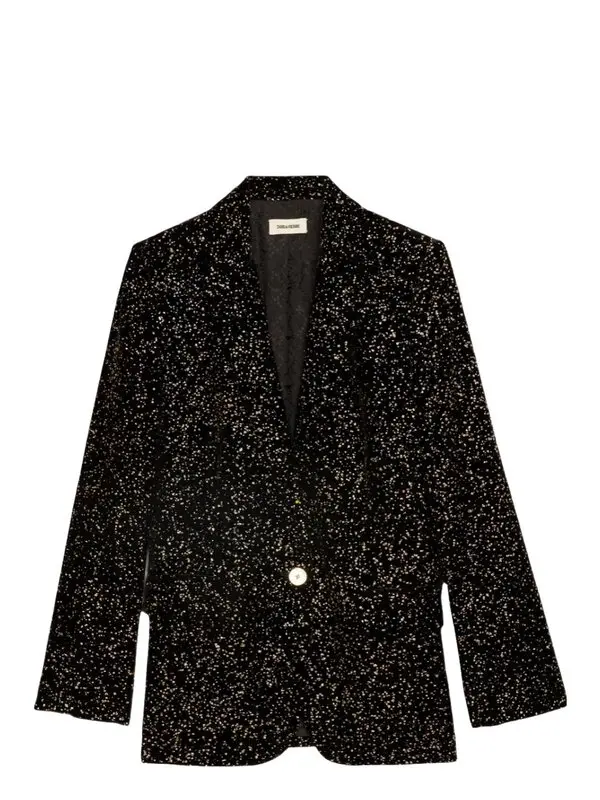 Zadig&Voltaire Valse Single-breasted Sequin Embellished Jacket - Black