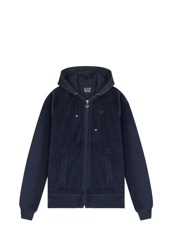 EA7 Hooded Zip-up Sweatshirt - Black