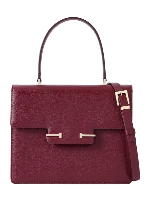 TOM FORD Leather Shoulder Bag - Red