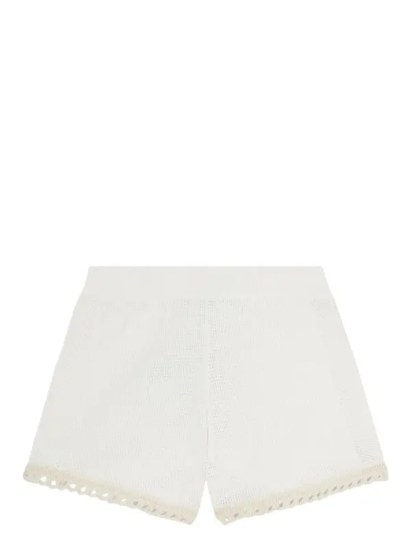 Stella McCartney Crochet-trimmed Cotton Shorts - White