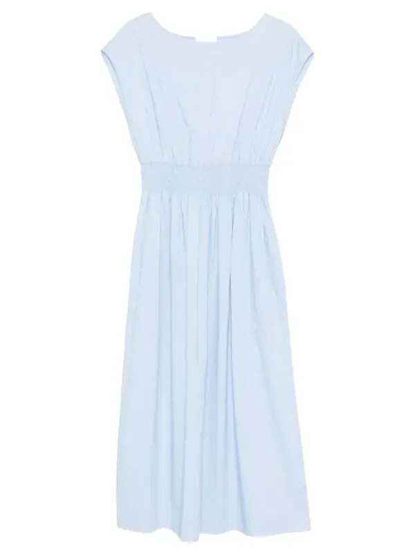 ROBERTO COLLINA Sleeveless Elastic Waist Dress - Blue