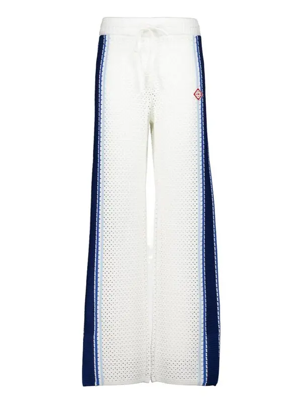 Casablanca Mesh Stripe Track Pants - White