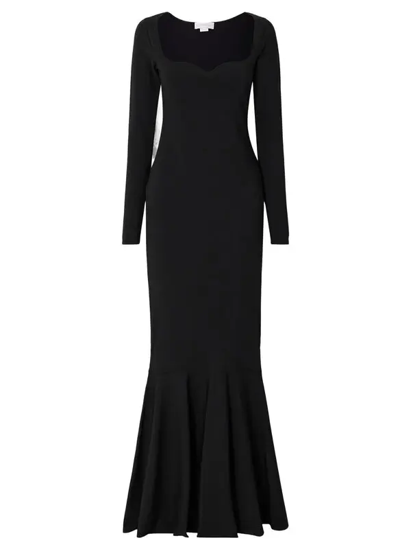 Stella McCartney Flared Stretch-jersey Bustier Gown - Black
