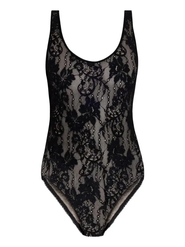 Zimmermann Floral-lace Camisole Bodysuit - Black