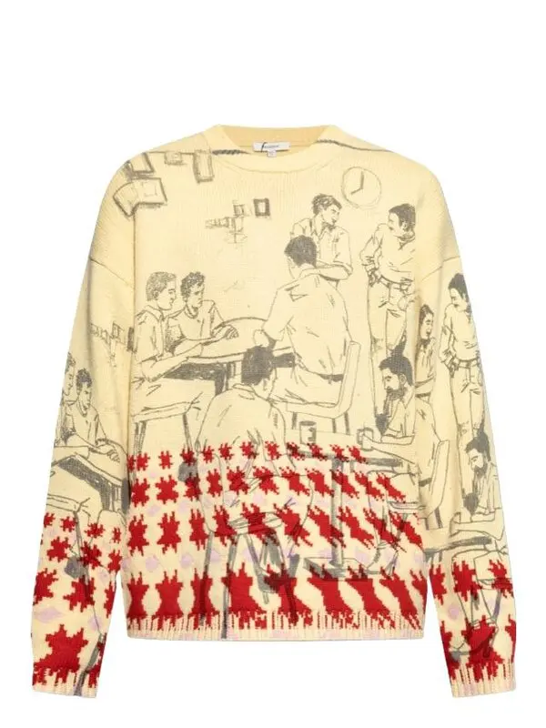 J.W.ANDERSON Jw Anderson Print Jacquard Jumper - Nude