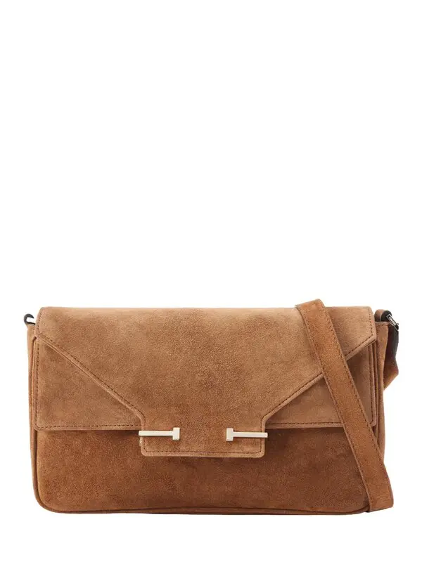 TOM FORD Suede Shoulder Bag - Brown